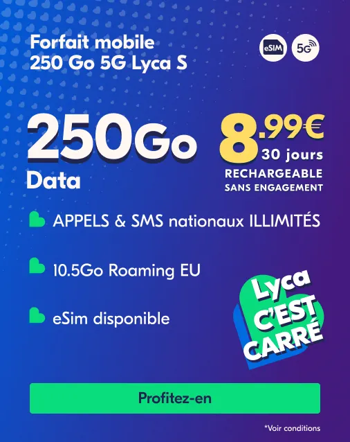 Carte SIM Prépayée Lycamobile | Forfaits 5G Sans Engagement